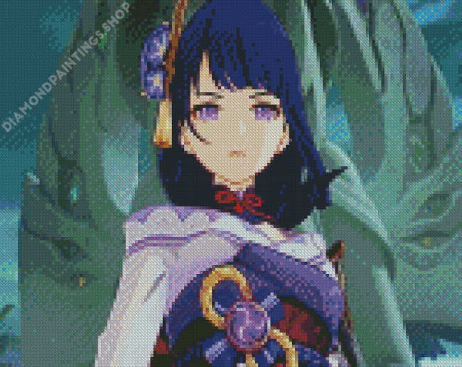 Raiden Shogun Genshin Impact - 5D Diamond Paintings - DiamondPaintings.SHOP