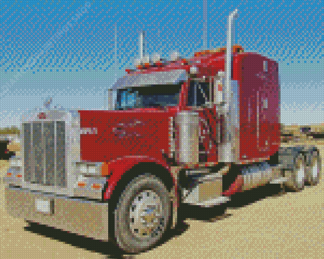 Peterbilt Semi Truck - 5D Diamond Paintings - DiamondPaintings.SHOP