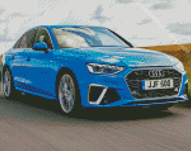 Blue Audi A4 - 5D Diamond Paintings - DiamondPaintings.SHOP