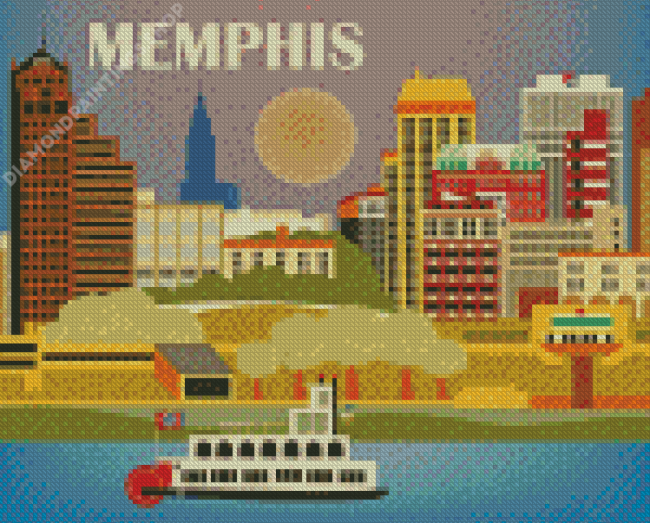Memphis Tennessee - 5D Diamond Paintings - DiamondPaintings.SHOP