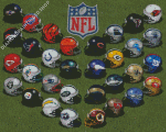 NFL Helmets And Logo - 5D Diamond Paintings - DiamondPaintings.SHOP