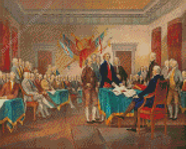 Signing Of The Declaration Of Independence Art - 5D Diamond Paintings ...