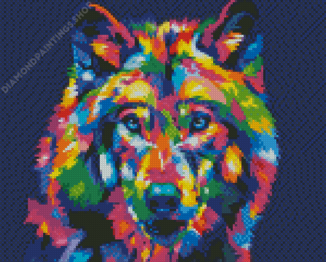Wolf Pop Art - 5D Diamond Paintings - DiamondPaintings.SHOP