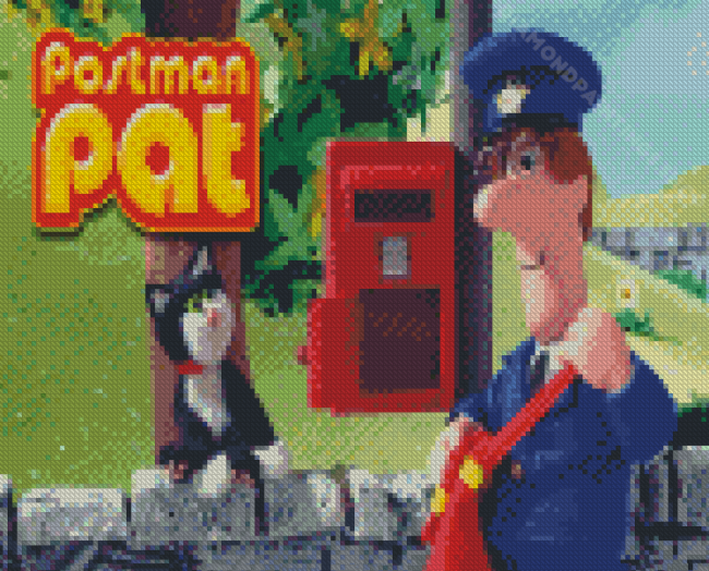 Postman Pat Cartoon - 5D Diamond Painting - DiamondPaintings.SHOP
